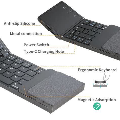 Portable Wireless Keyboard With Touchpad For Ipad And Android