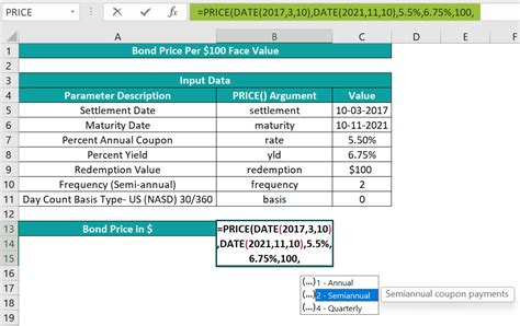 PRICE Function In Excel Formula Examples How To Use