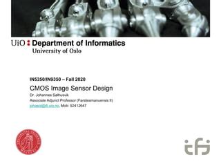 CMOS Image Sensor Design Course Information Slides Pdf