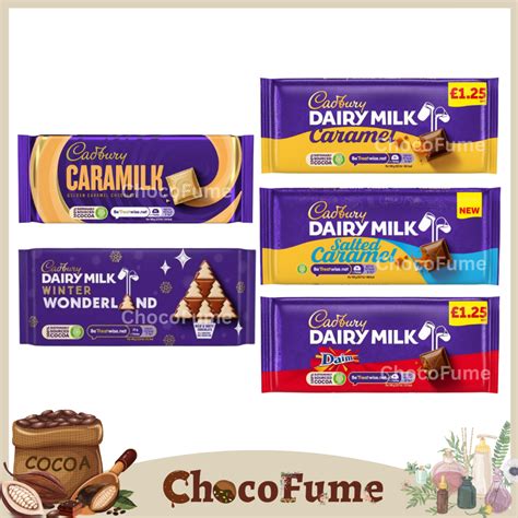 Cadbury Dairy Milk Daim Caramel Salted Caramel Bar Chocolate 120g Shopee Malaysia