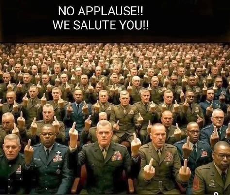 No Applause We Salute You Trumps Generals And Admirals Blank