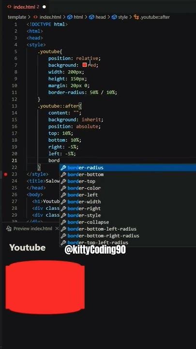 Youtube Icon Using Html And Css Tutorial For Beginners Coding Htmlcss Csstutorial Progrmming