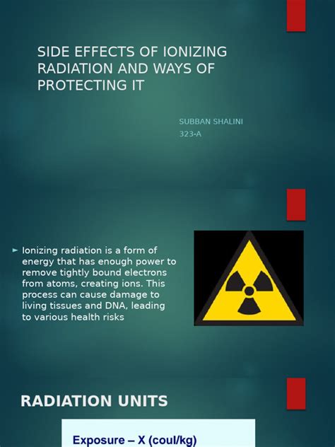 Side Effects Of Ionizing Radiation And Ways Of Protecting It Pdf Ionizing Radiation Acute