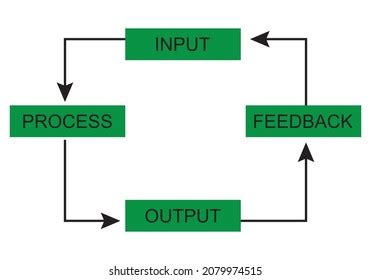 Writing Input Process Output Feedback Design Stock Vector Royalty Free Shutterstock