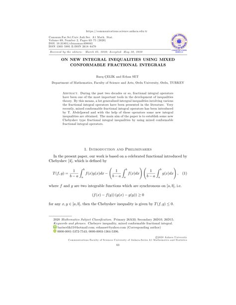 Pdf On New Integral Inequalities Using Mixed Conformable Fractional