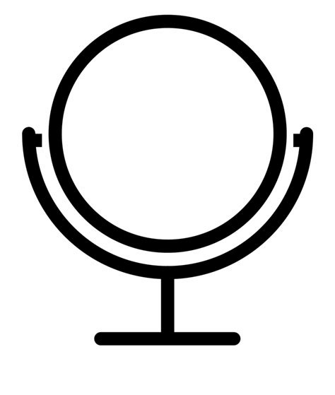 Hand Mirror Clipart Black And White
