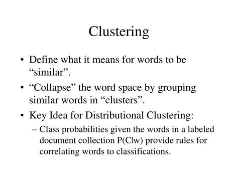 Ppt Distributional Clustering Of Words For Text Classification Powerpoint Presentation Id