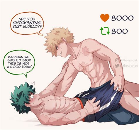 Midoriya Izuku And Bakugou Katsuki Boku No Hero Academia Drawn By