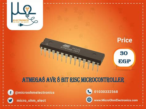 Atmega8a Pu Avr 8 Bit Risc Micro Ohm Electronics