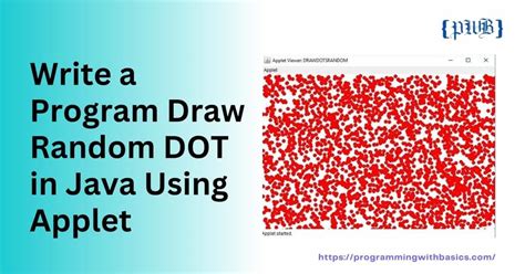 write a program draw random dot in java using applet
