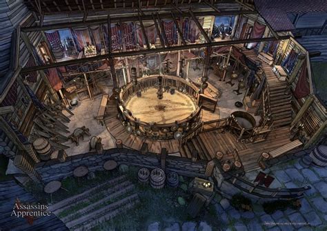 Training Room Fantasy Art Training Yard Medieval Fantasy Buildings