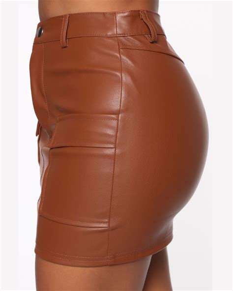 Leren Rok Cognac LEDEROLOGY Leren Rok Cognac LEDEROLOGY