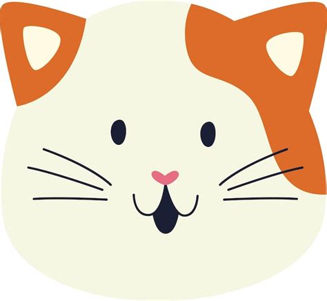 귀여운 고양이 얼굴 프리미엄 벡터