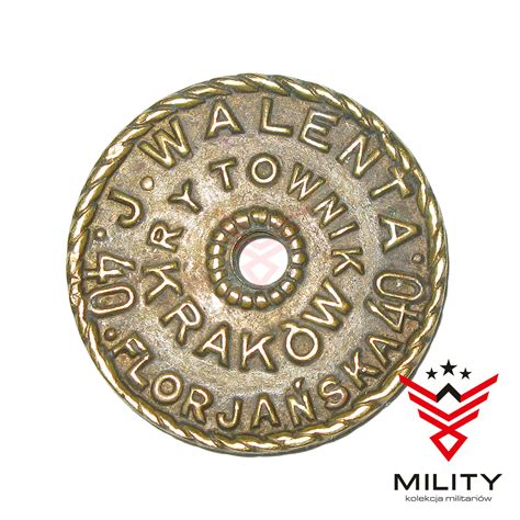 Odznaka Pułkowa Nakrętka J Walenta Kraków Mility