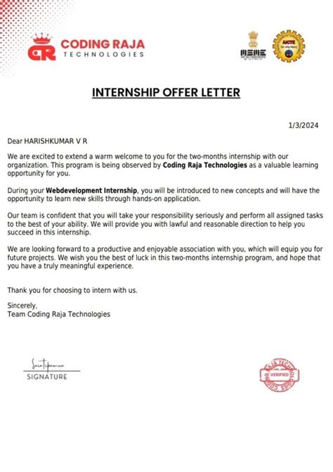 Harish Kumar On Linkedin Codingraja Webdevelopment Internshipopportunity