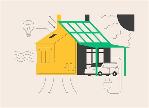 Premium Vector Passive House Abstract Concept Vector Illustration