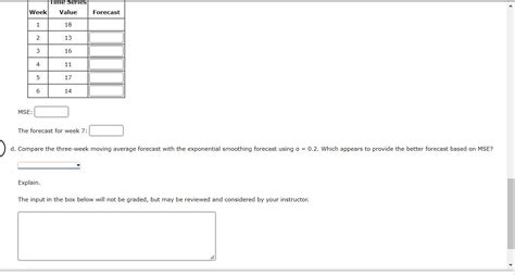 solved consider the following time series data a choose