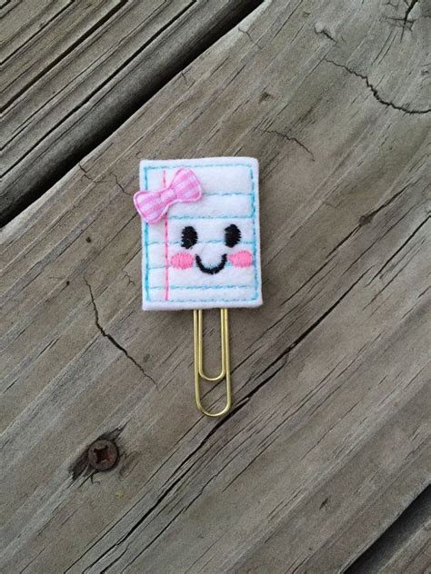 Notebook Paper Clip Etsy Paper Clip Notebook Paper Planner Addicts