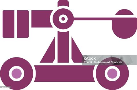 Catapult Glyph Two Colour Icon Stock Illustration Download Image Now Horizontal
