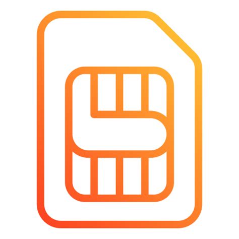 Sim Card Generic Gradient Outline Icon