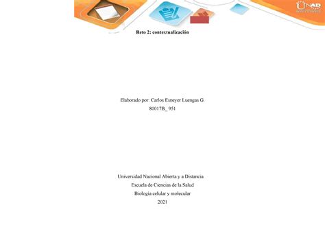Biologiatarea 2 Biomoleculas Reto 2 Contextualización Elaborado Por