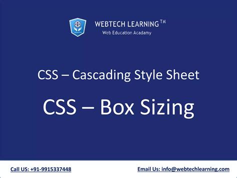 Css Box Sizing PPTX