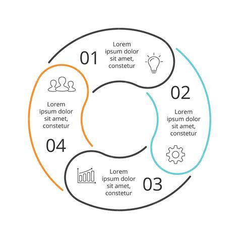 Premium Vector Linear Circle Diagram Vector Infographic Template