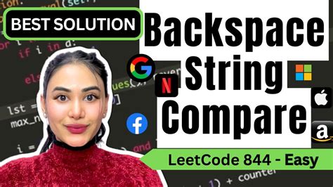 Backspace String Compare Leetcode Youtube