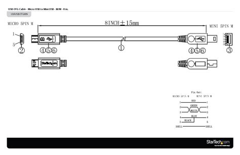 Usb Otg Cable Micro Usb To Mini Usb M M In Usb Cables Startech Com