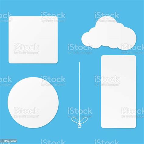 푸른 하늘에 모양의 세트와 종이 예술 공간을 복사합니다 음성 거품 흰색과 회색 빈 매달려 비어 있는 조롱 0명에 대한 스톡 벡터