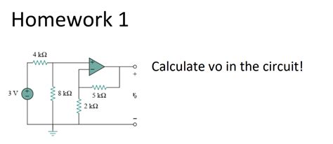 Solved Homework 1 Calculate Vo In The Circuit Chegg Com