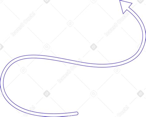 Blue S Shaped Arrow PNG SVG