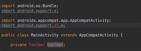 me da un error cuando quiero importar android support v7 toolbar