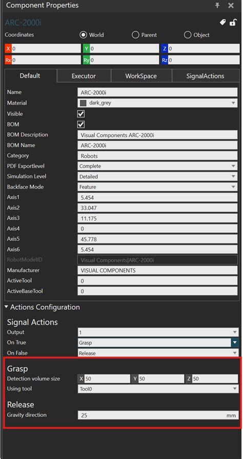 issue picking a part using a robot gripper robot programming visual components the