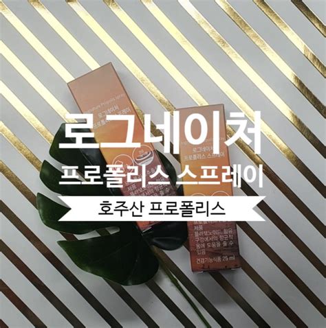 로그네이처 호주산 수용성 프로폴리스 스프레이로 구강 면역력 챙겨요 네이버 블로그