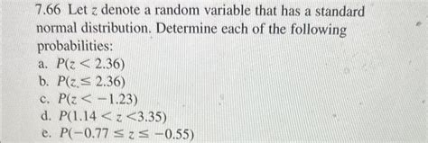 Solved Let Z Denote A Random Variable That Has A Chegg
