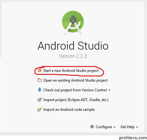 Creating Your First Android Project Profdevs