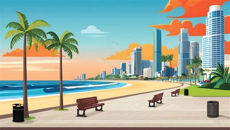 City Landscape Vector Art Illustration Premium Ai Generated Vector