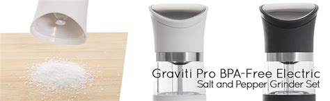 Ozeri Graviti Pro Electric Salt And Pepper Grinder Set Bpa