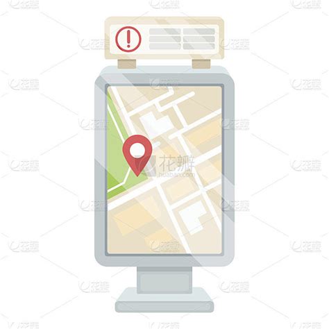 信息板图标在卡通风格孤立的白色背景