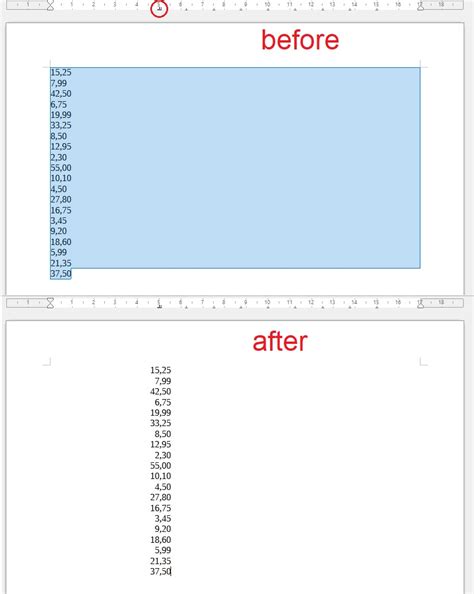 Automated Indentation Decimal Tabulated Amounts English Ask Libreoffice