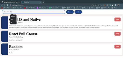 Github Jaimit Springreactjs Courseproject Course Project Course Project To Watch Videos