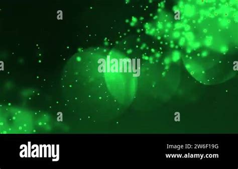 Animation Of Green Spots Of Light And Flashing Red Light Moving On Seamless Loop Colour And