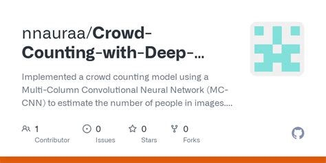Github Nnauraacrowd Counting With Deep Learning Using Multi Column Convolutional Neural