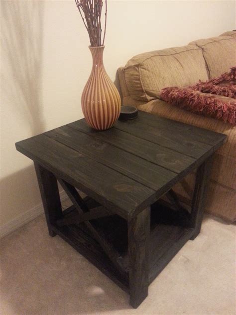 Rustic X End Table Ana White