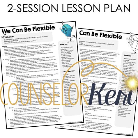 Being Flexible Classroom Counseling Activities Flexibility Counseling Counselor Keri