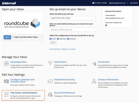 How To Enable 2fa Two Factor Authentication On Webmail Heberjahiz