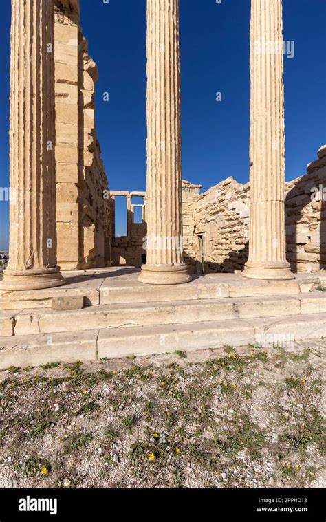 Erechtheion Temple Of Athena Polias On Acropolis Of Athens Greece