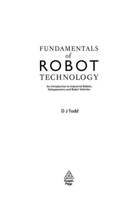 Solution Fundamentals Of Robot Technology An Introduction To