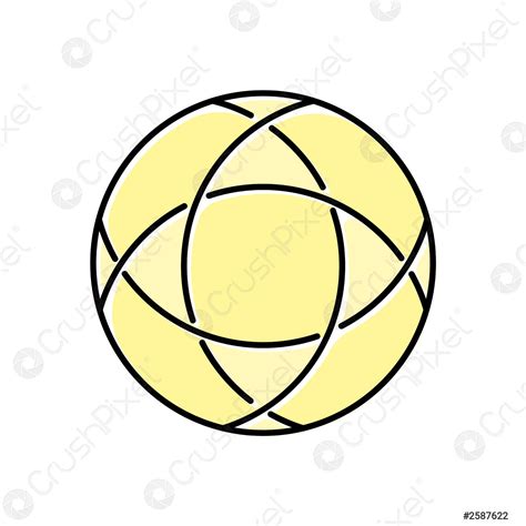 Closed Polygonal Curve Color Icon Round Geometric Figure Circle Crossed Stock Vector 2587622